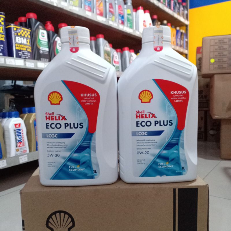 Jual Oli Mesin Shell Helix Eco Plus LCGC 0W-20/5W30 1 Liter | Shopee ...