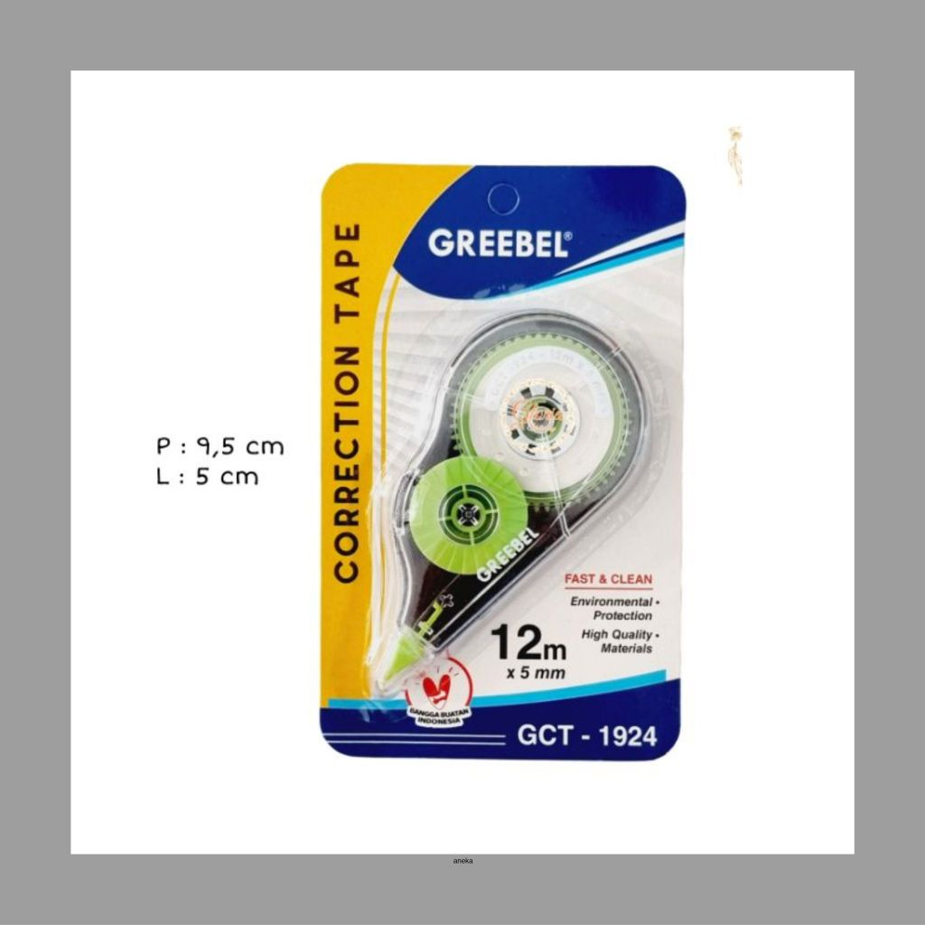 Jual Greebel Correction Tape GCT-1924 / Tipex Tarik / Tip X | Shopee ...