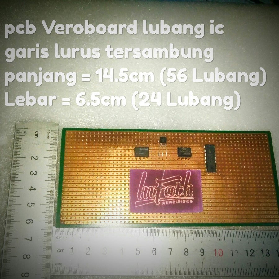 Jual InFath PCB Veroboard stripboard Lubang IC transistor Garis Lurus ...