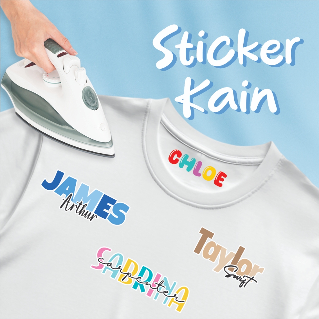 Jual Stiker Nama Kain Custom Sticker Label Baju DTF | Shopee Indonesia