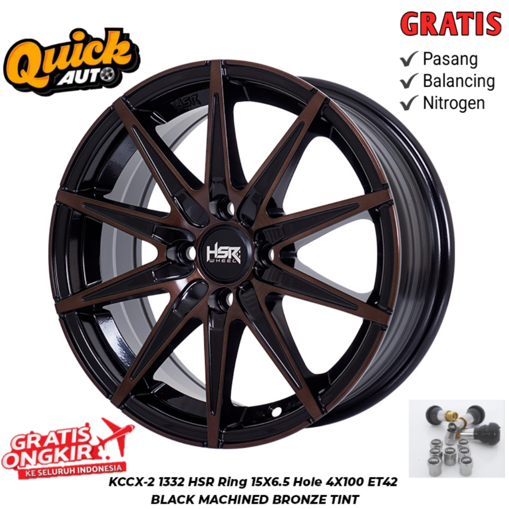 Jual Velg mobil vios yaris jazz karimun mirage calya siga model HSR KCCX Ring 15 pcd 4x100 ...