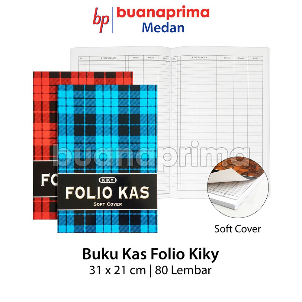 Jual Buku KAS KIKY FOLIO 80 Lembar Soft Cover Pembukuan Keuangan Debet ...