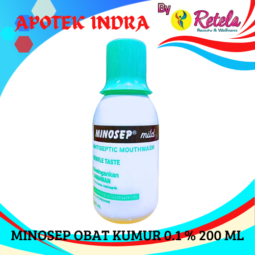 Jual MINOSEP OBAT KUMUR CHLORHEXIDINE GLUCONATE 0.1% 200ML | Shopee ...