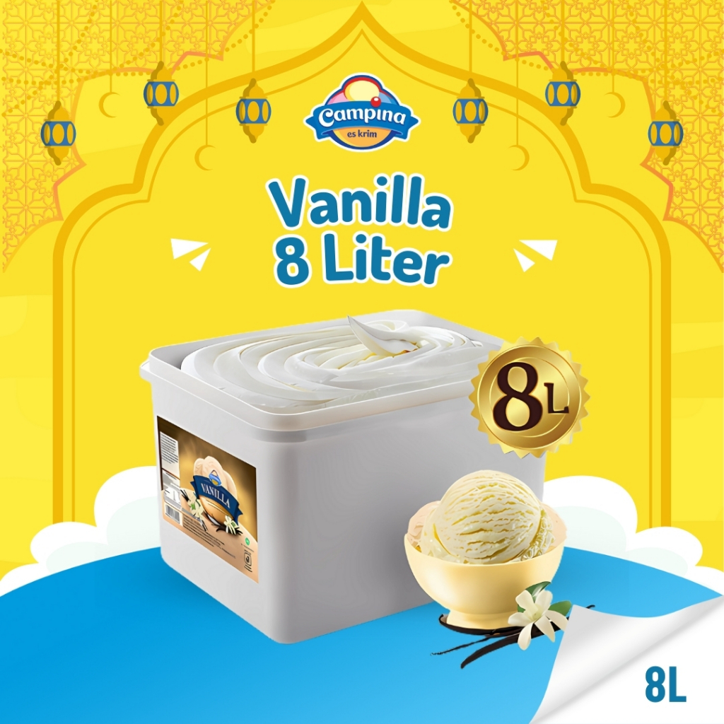 Jual Campina 8 Liter Vanilla - Es Krim | Shopee Indonesia