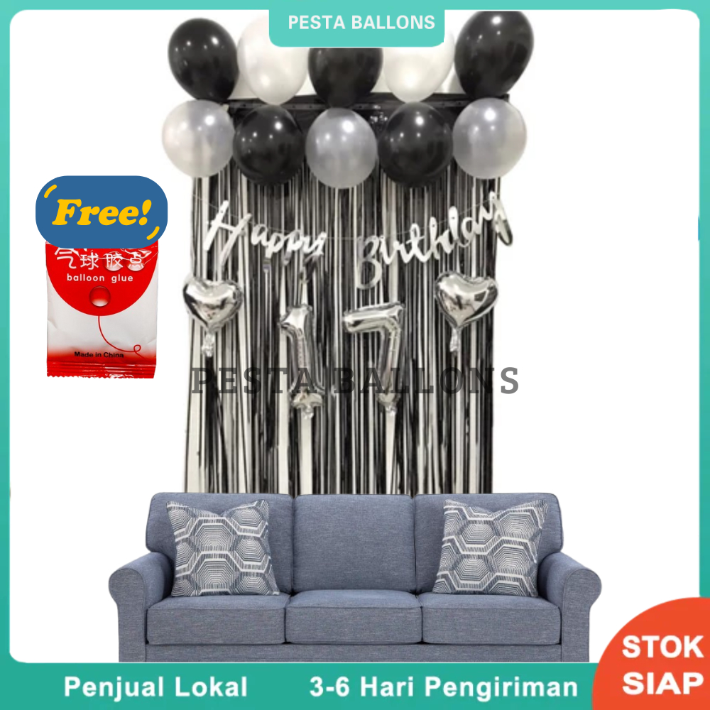 Jual Balon Paket Set Simple Dekorasi Ulang Tahun / Acara Perlengkapan ...