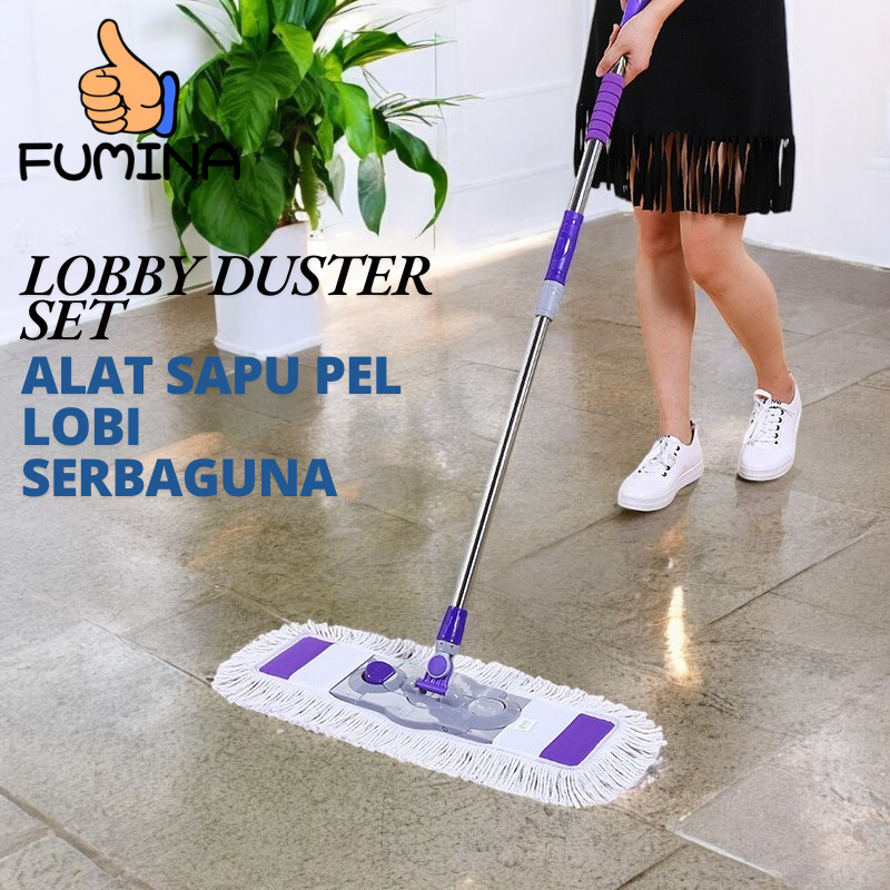 Jual FUMINA Lobby duster 1 set sapu lobby tangkai mop pel lobby lantai ...