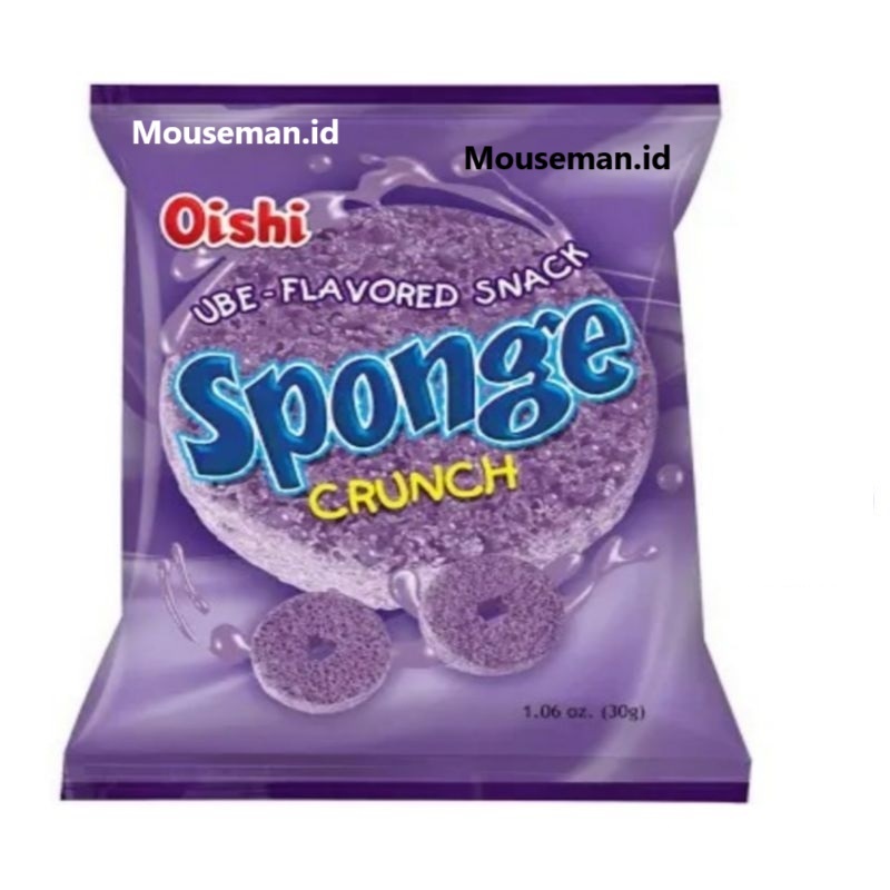 Jual Mouseman - 1 PCS Oishi Sponge Crunch Rasa UBI 9 gram | Shopee ...