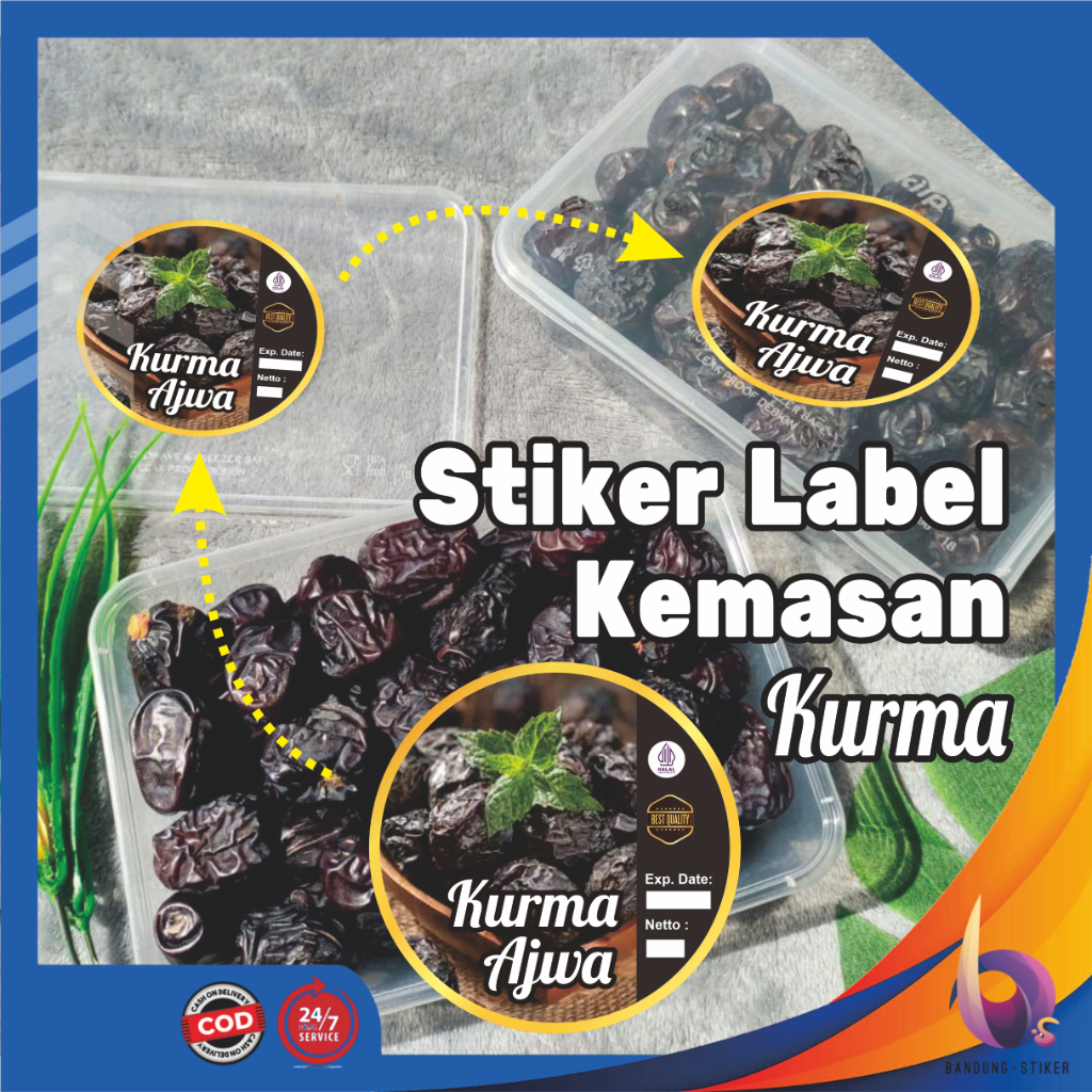 Jual Bandung Stiker - Cetak Print Cutting Sticker Label Kemasan Kurma ...