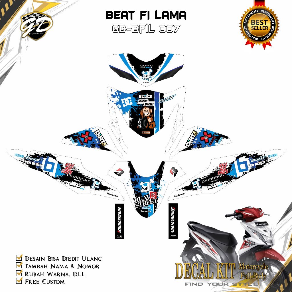 Jual Decal Beat FI lama Full Body stiker Beat Fi Old Full Body Decal ...