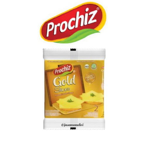 Jual Keju Prochiz Gold Slice Cheddar Cheese 26 gr isi 2 lembar 1 pcs ...