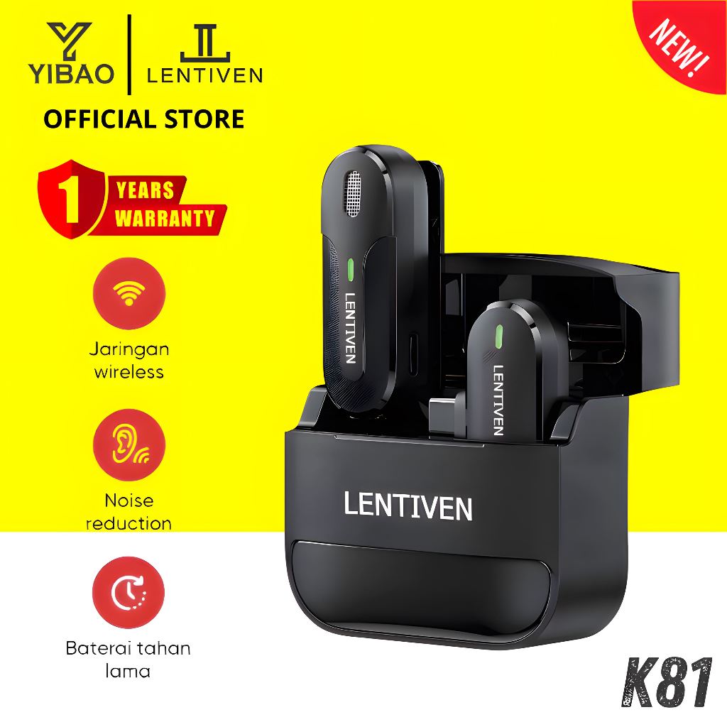 Jual YIBAO LENTIVEN Mikrofon Wireless With Clip On Wireless Microphone ...