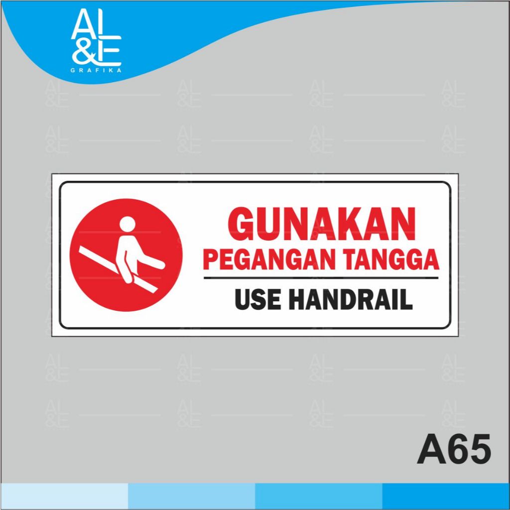 Jual A65 - Acrylic Sign, Gunakan Pegangan Tangga, Premium dan Tahan Air ...