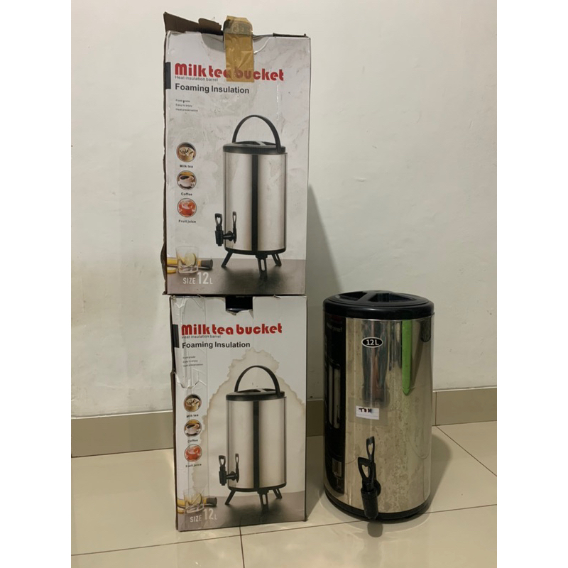 Jual Milk tea bucket / Termos kopi dan teh / Dispenser air / Drink jar ...