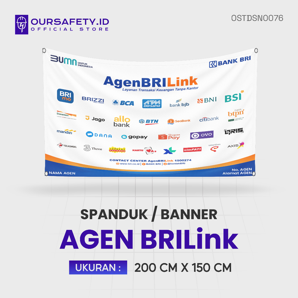 Jual BACKDROP Agen BRILink | Spanduk / Banner Agen BRILink Resmi ...