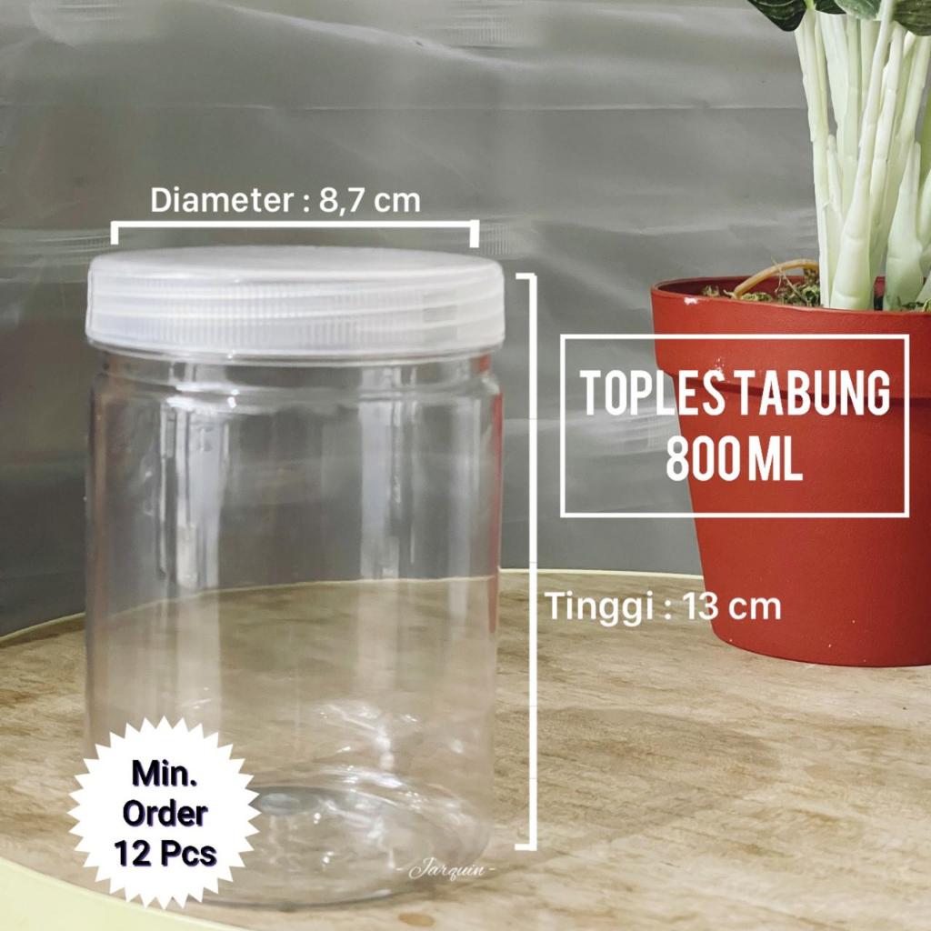 Jual Toples Plastik Bening 800 ml Toples Tabung 500 ml | Shopee Indonesia