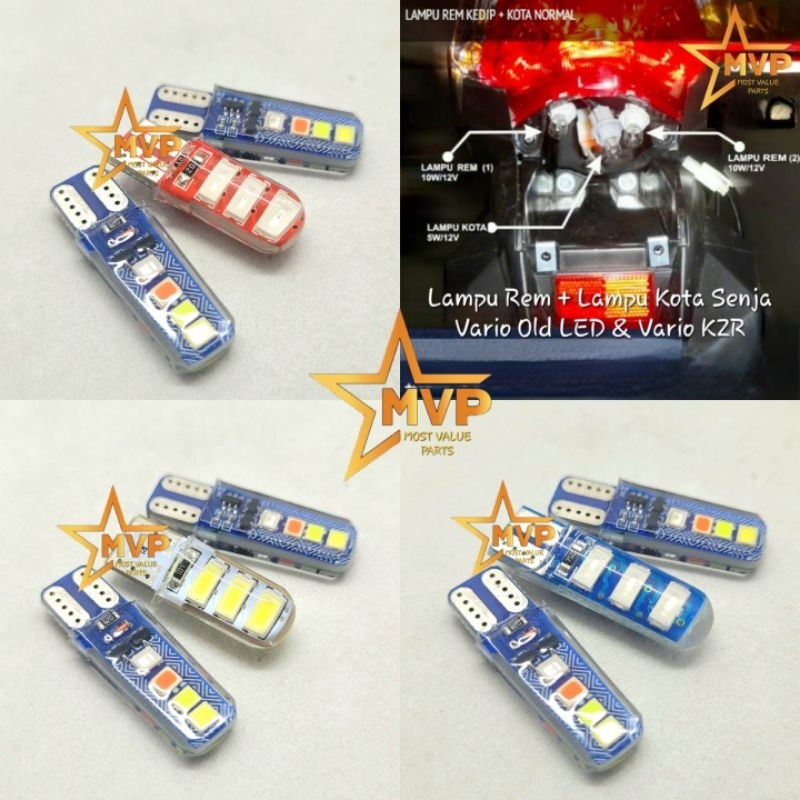 Jual Lampu Rem Vario + Lampu Kota Vario Old LED Vario KZR Bohlam dan ...
