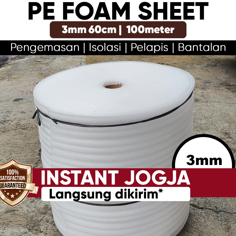 Jual Busa Packing Polyfoam PE Foam Sheet 3mm (1 Roll: 60cm x 100m ...