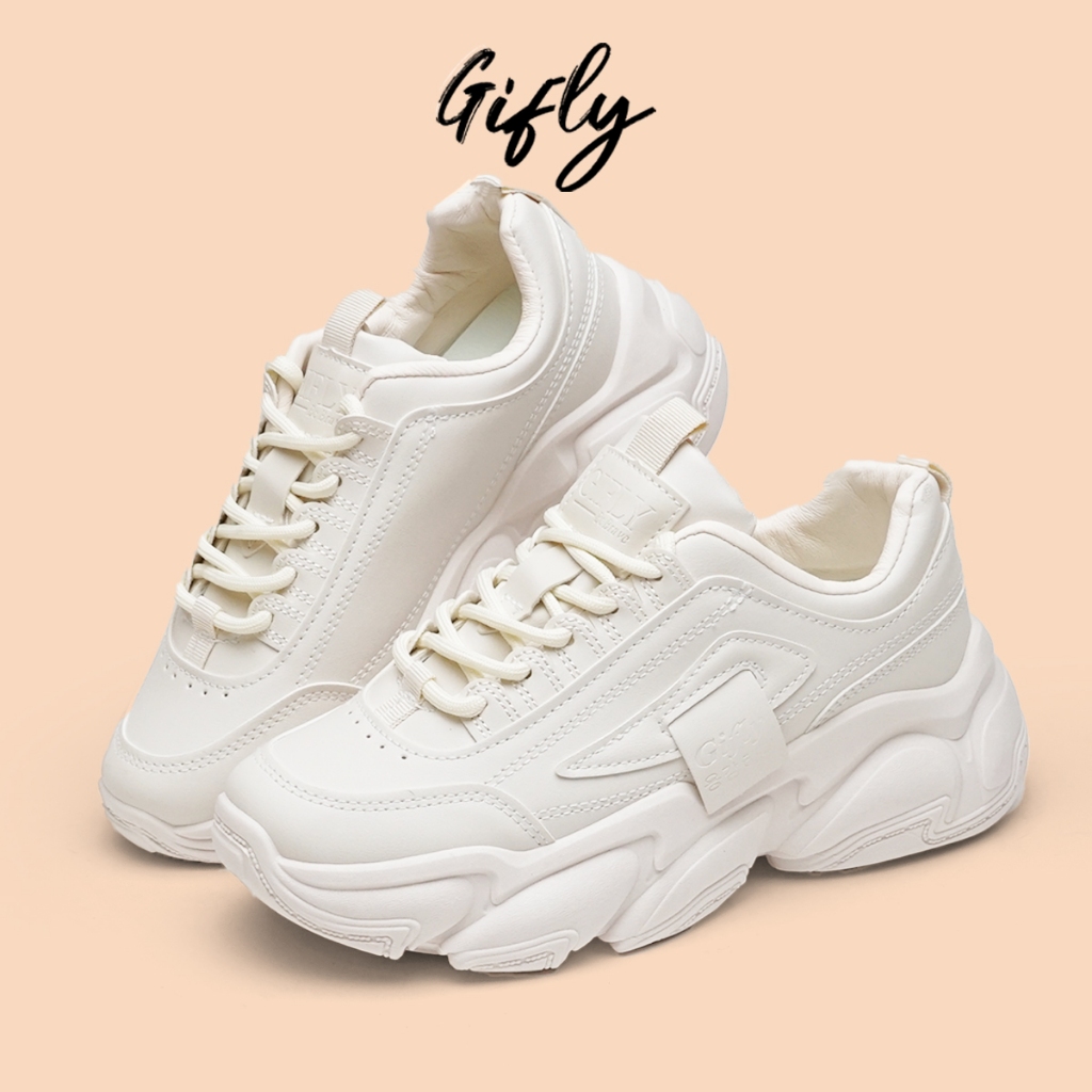 Jual Gifly Lalisa Sepatu Sneakers Putih Hitam Wanita Sport Shoes White ...