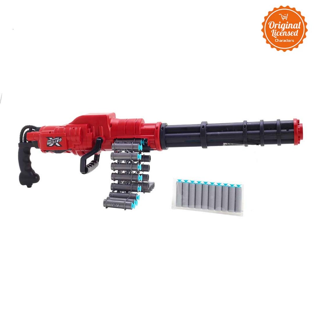 Jual Mainan Tembakan Machine Gun Soft Bullet Kb1223 Red | Shopee Indonesia