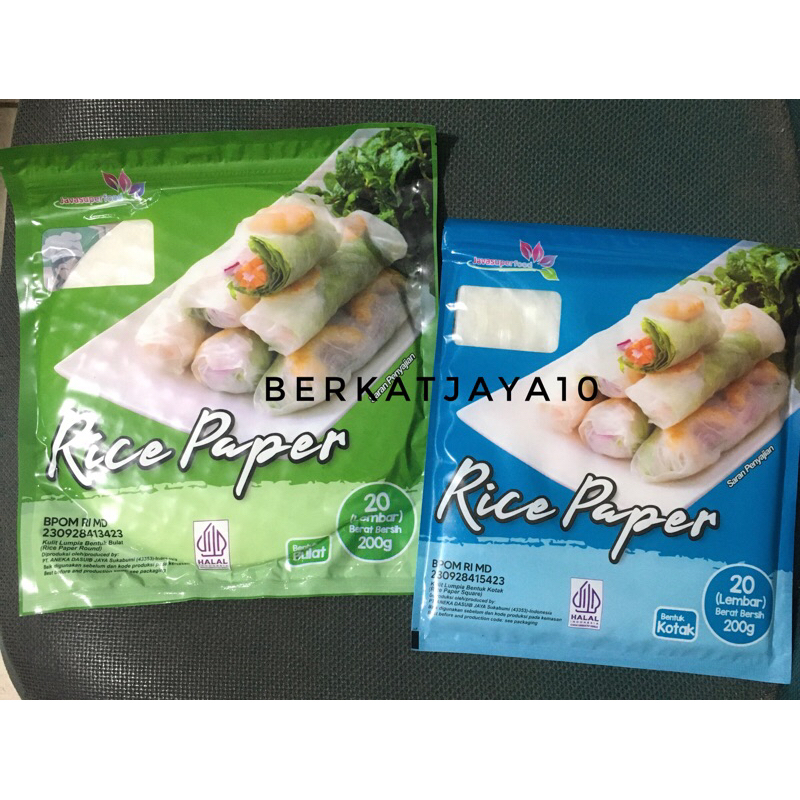 Jual Rice Paper isi 20 Lembar Halal untuk membuat spring roll lumpia ...