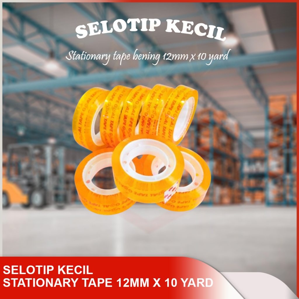 Jual SELOTIP Stationery Tape 12MM x 10 YARD iSolasi Lakban Kecil Lem ...