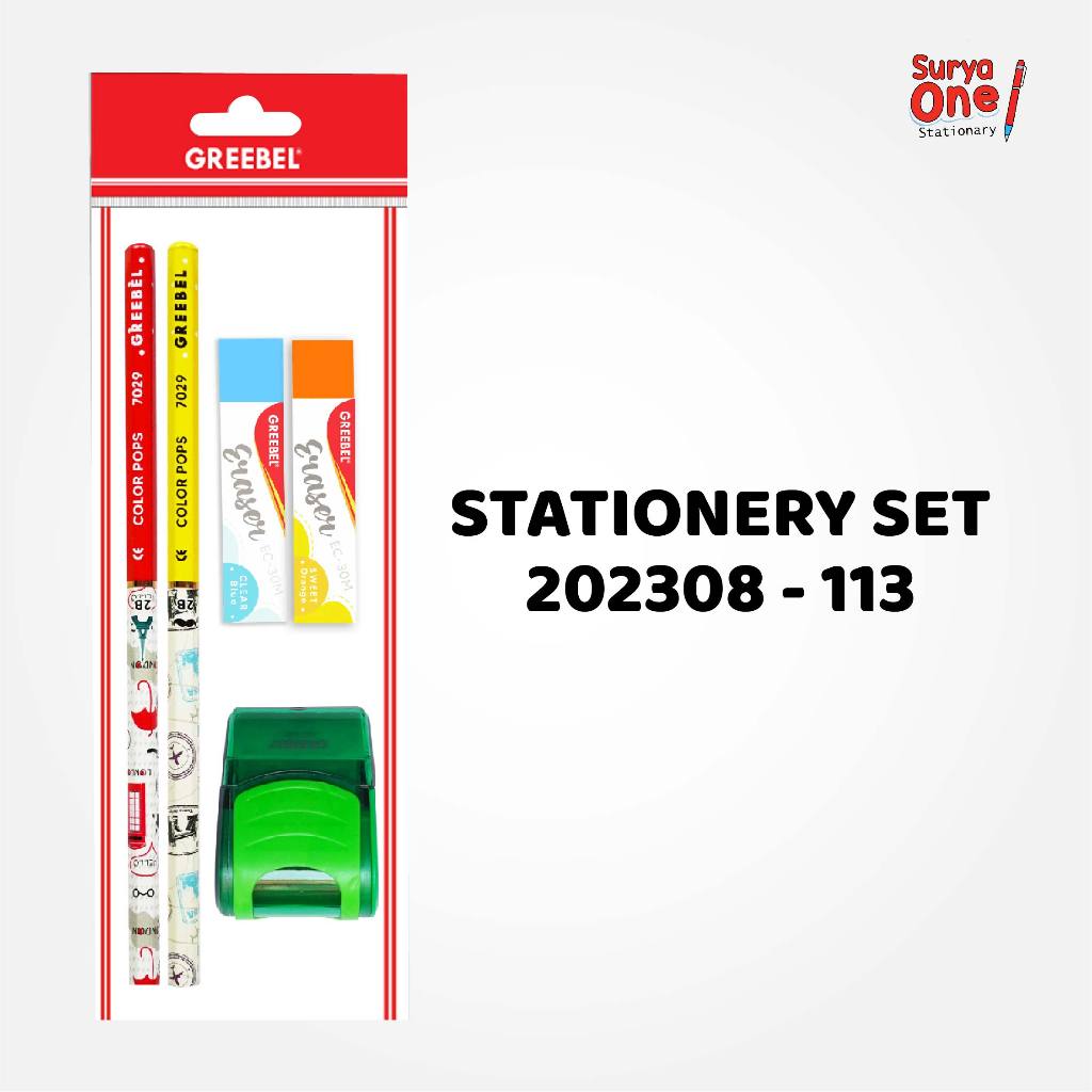 Jual GREEBEL STATIONERY SET 202308-113 / PAKET ALAT TULIS / PENSIL ...