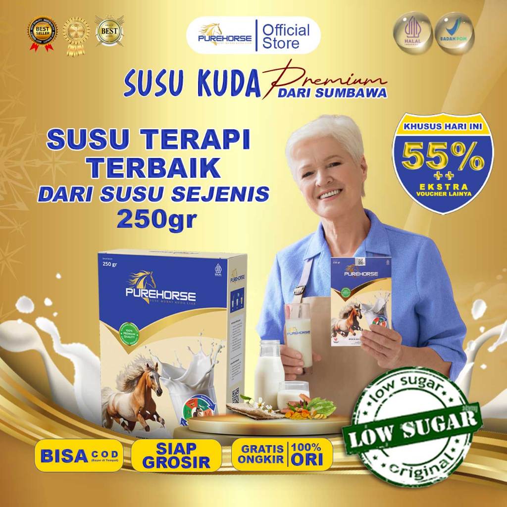 Jual Purehorse Susu Kuda Liar Sumbawa Asli 100% Rendah Gula Kemasan ...