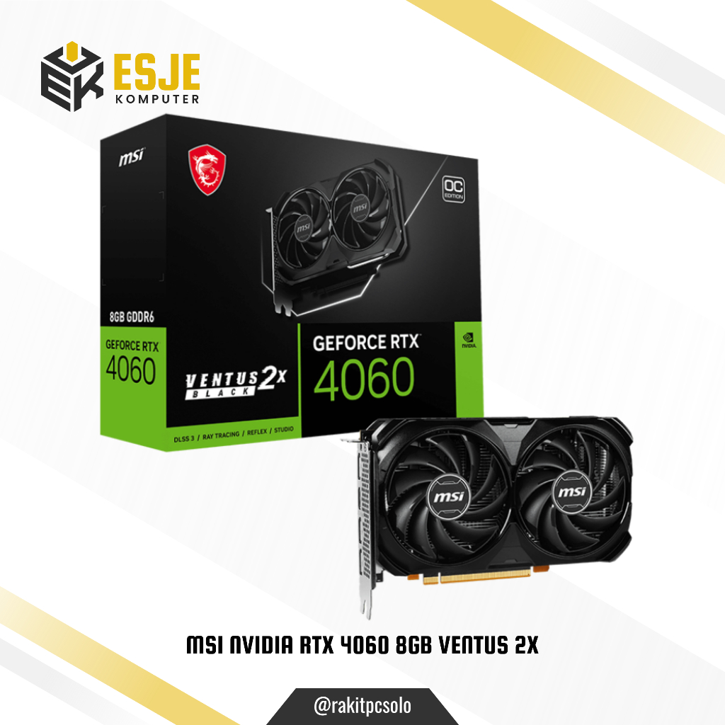 Jual VGA Card MSI GeForce RTX 4060 VENTUS 2X BLACK 8G OC - 8GB GDDR6 ...