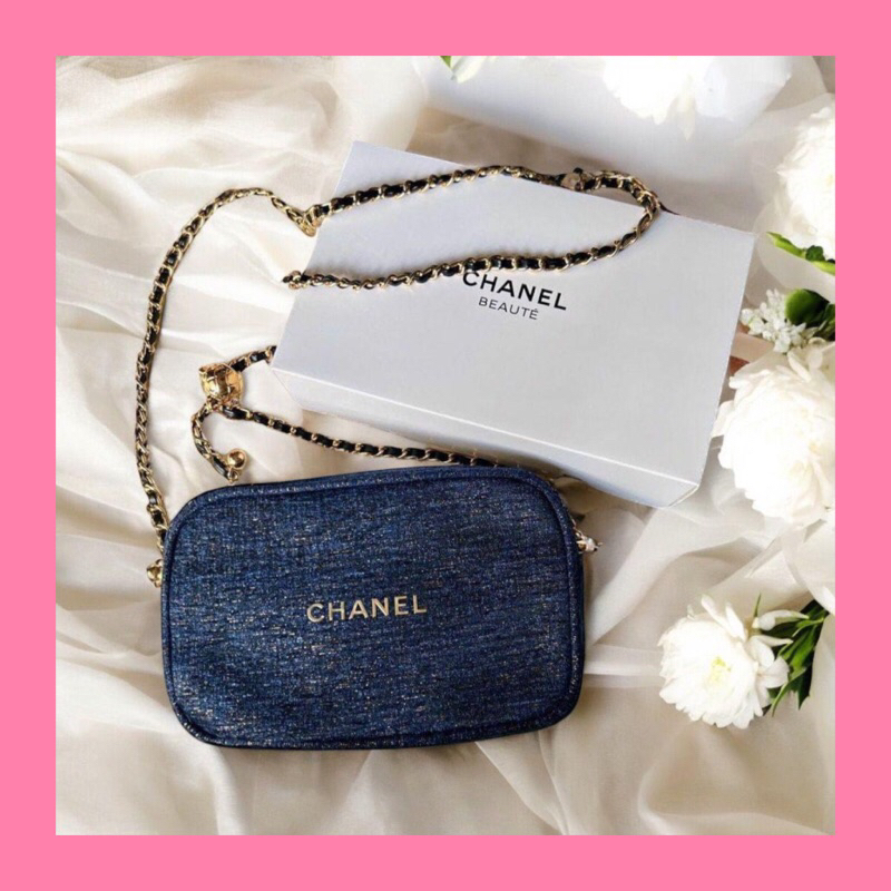 Jual Chanel Sling Bag Navy Original VIP Gift Beauty | Shopee Indonesia