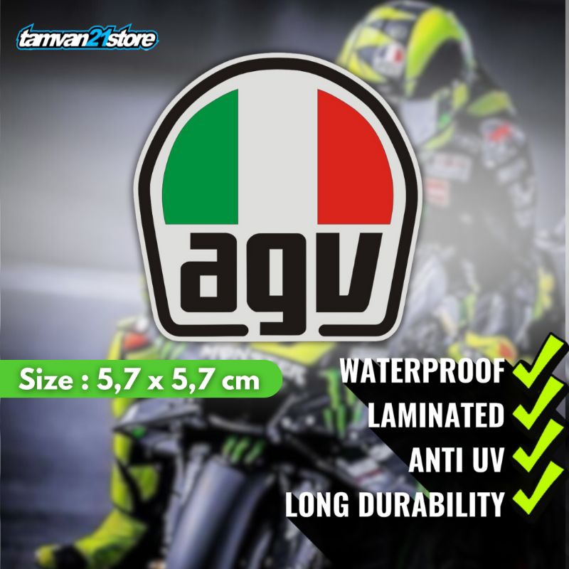 Jual Sticker Stiker Cutting Helm AGV | Stiker Logo AGV Laminasi ...