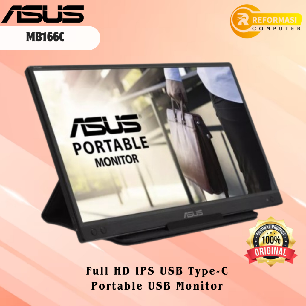 Jual ASUS Monitor ASUS ZenScreen MB166C 16 Full HD IPS USB Type-C ...