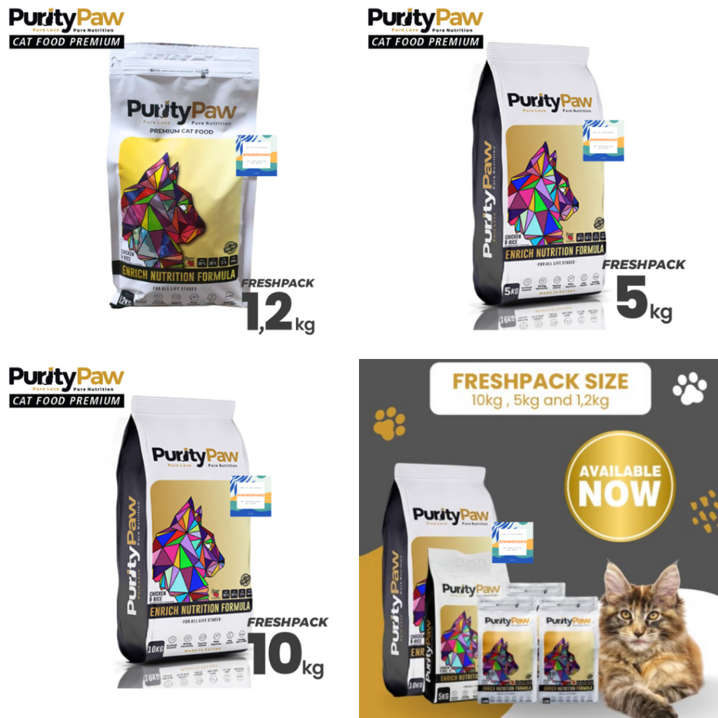 Jual PURITY PAW CAT FOOD 10 kg PURITY PAW 5 kg PURITY PAW 1.2 kg ...