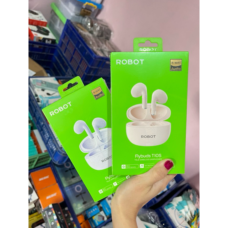 Jual TWS ROBOT FLYBUDS T10S/Hf bluetooth untuk hp android, iphone ...