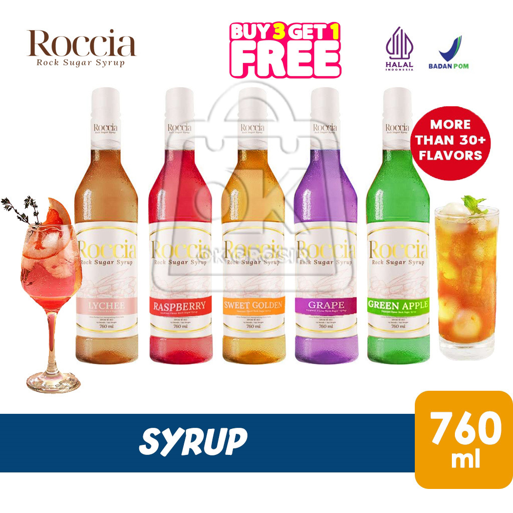 Jual Sirup Roccia Rock Sugar Syrup Premium (Botol 760ml) | Shopee Indonesia