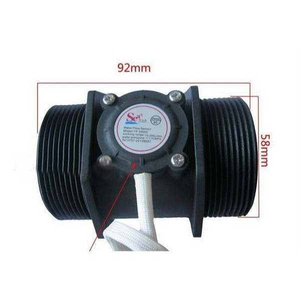 Jual liquid water flow sensor meter 2 inchi inch 2" sensor aliran air ...
