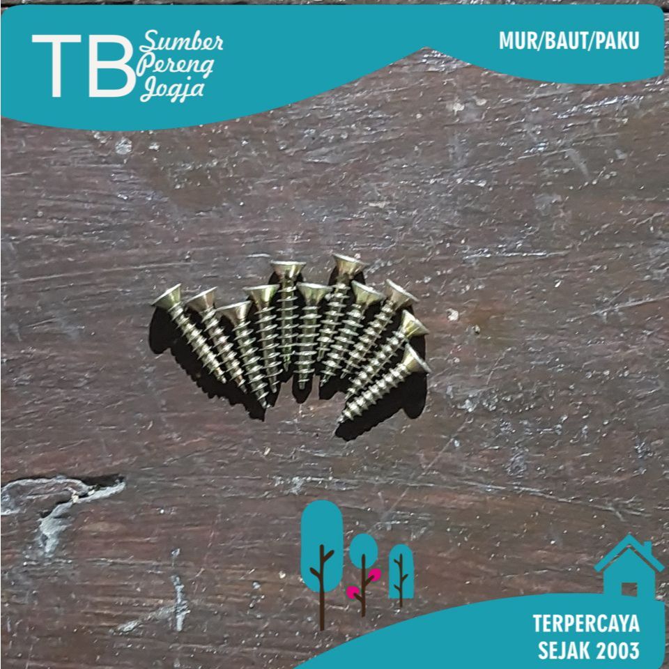 Jual Sekrup Grc Kalsi board Plafon Kuningan 6 x 1 Inch Panjang 2 Cm ...