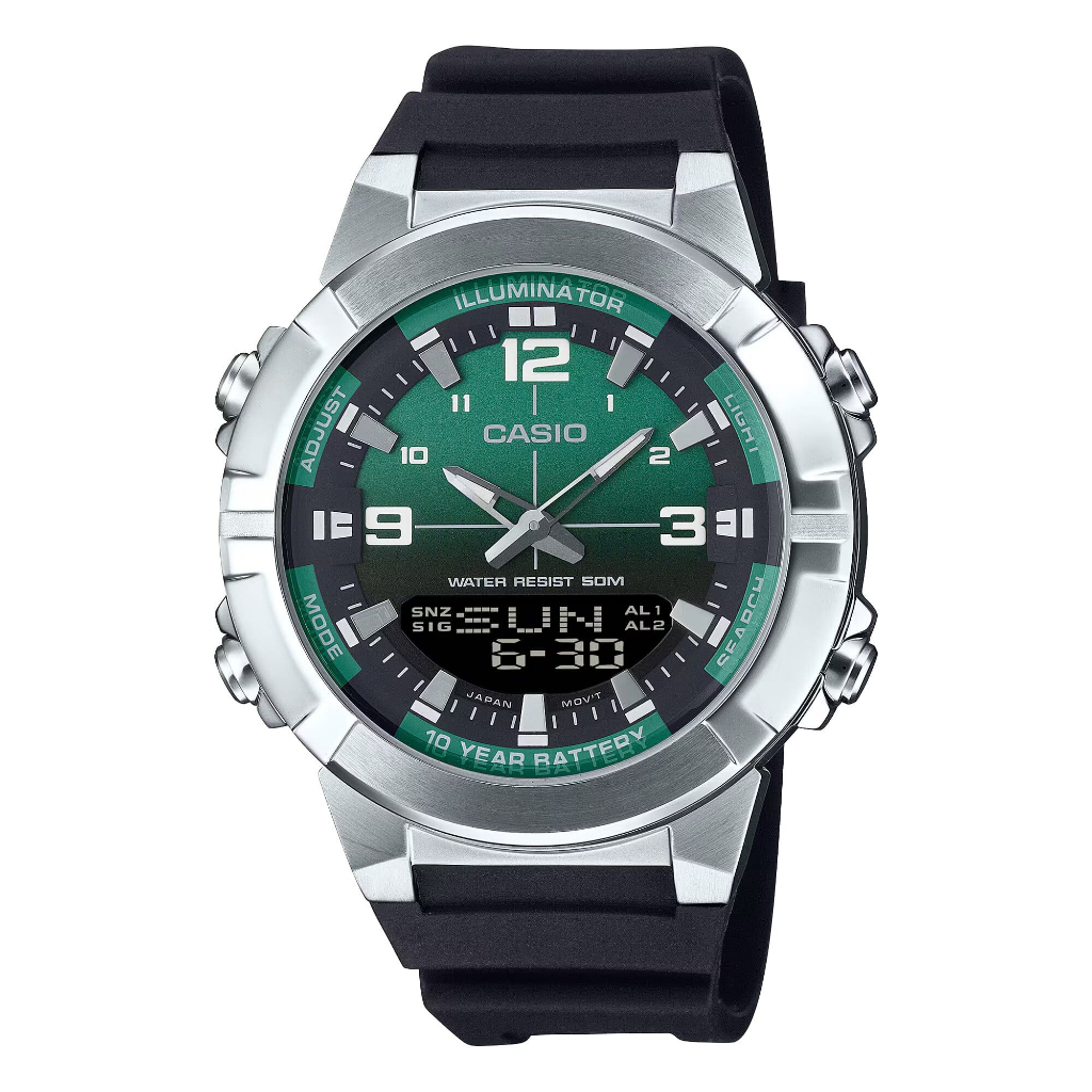 Jual Casio Jam Tangan Pria dengan format Analog Digital AMW-870A-3AVDF ...