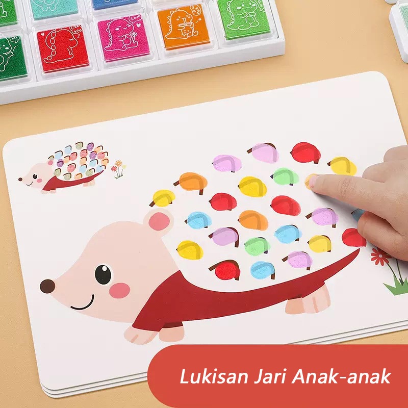 Jual Finger Painting Colors with Template Mainan Edukasi Anak ...