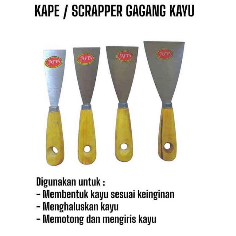 Jual AFTA Kape / Scrapper Gagang Kayu | Shopee Indonesia