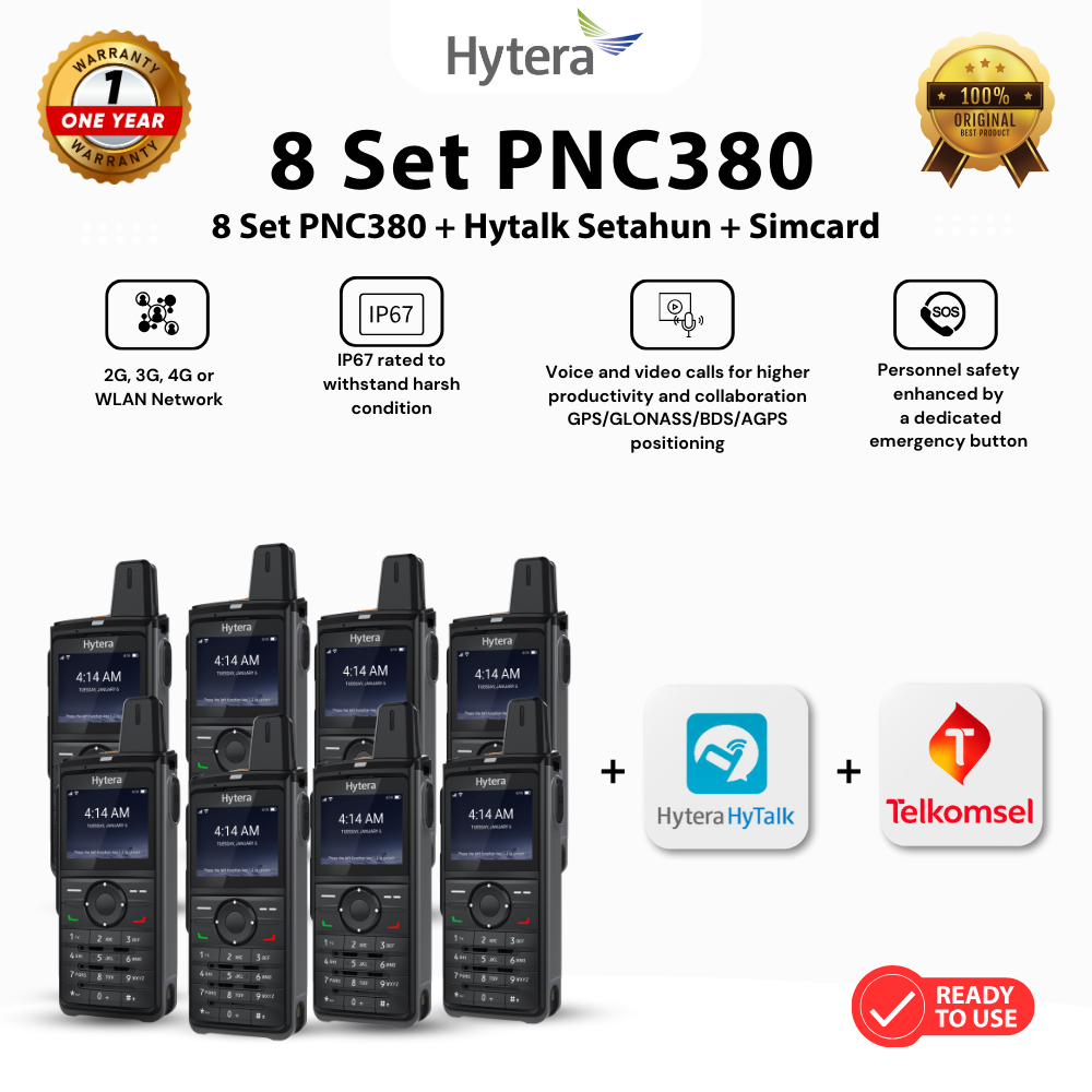 Jual Hytera 8 Set Poc Radio Hytera PNC380 Siap Pakai Include Akun ...