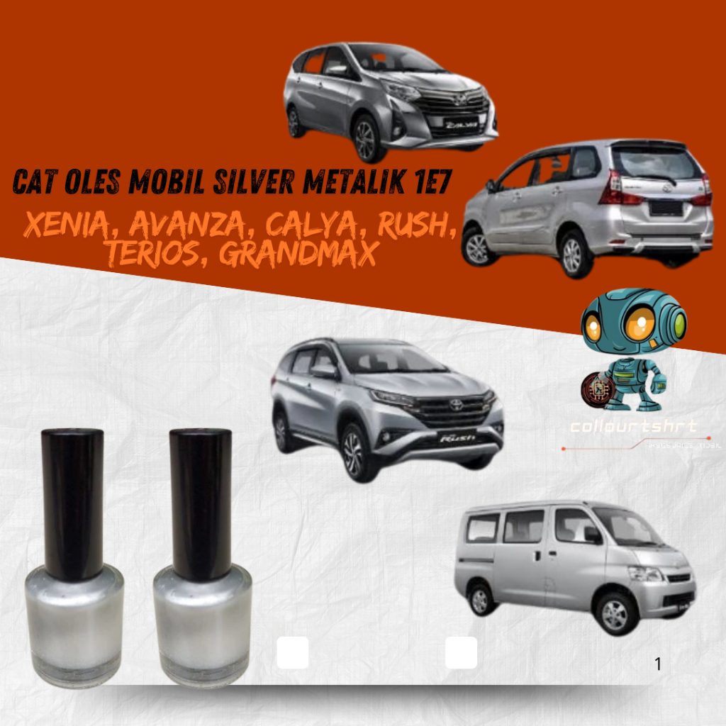 Jual Cat Oles Mobil Silver Metalik 1E7 - Xenia, Avanza, Calya, Rush ...