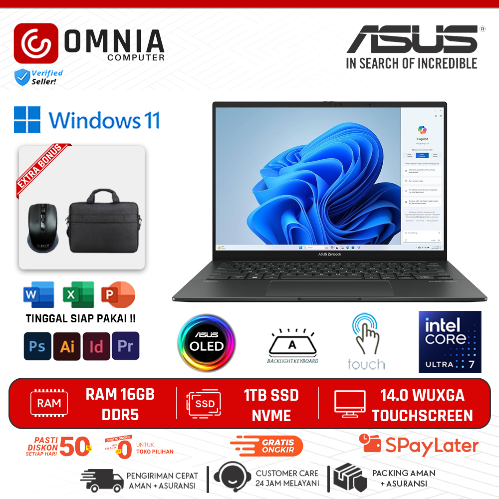 Jual Asus Zenbook Oled 14 Q425ma Intel Ultra 7 155h Ram 16gb Ssd 2Tb ...
