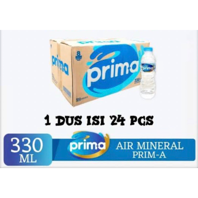 Jual Prima air mineral botol 330ml isi 24 botol | Shopee Indonesia