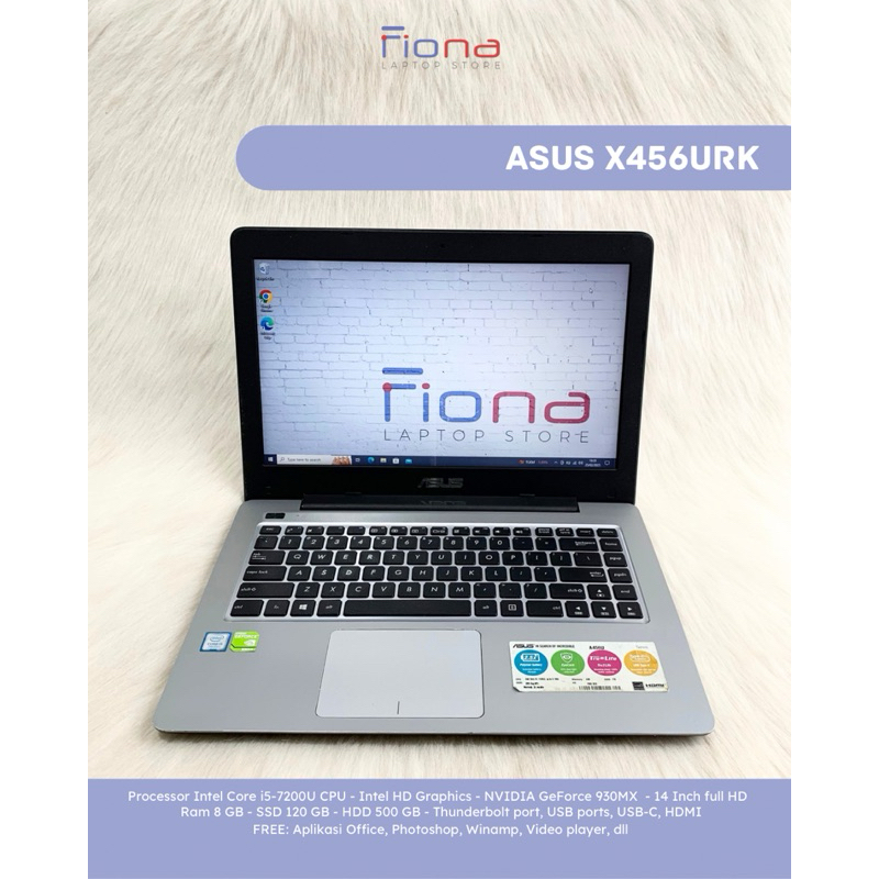 Jual Laptop ASUS X456URK Intel Core i5 Gen 7th Ram 8Gb Ssd 120Gb Hdd ...