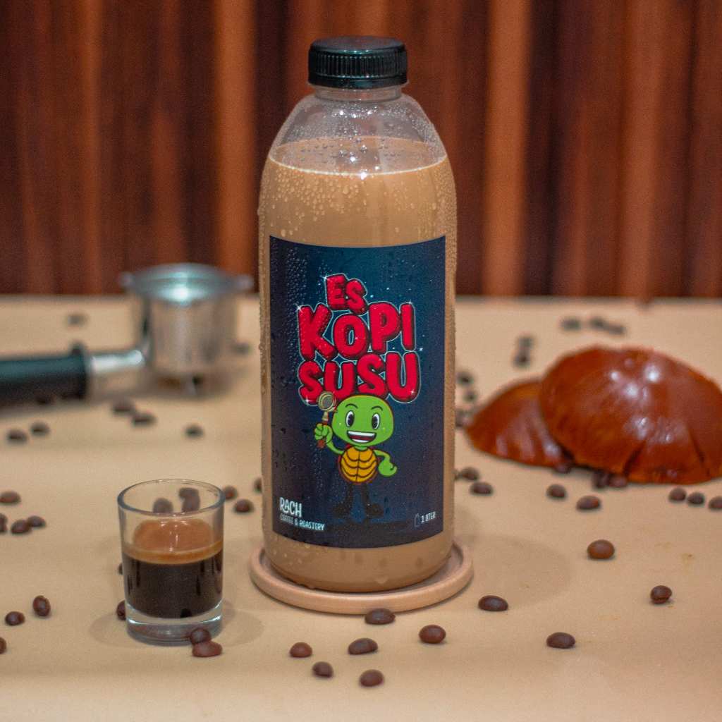 Jual ES KOPI SUSU GULA AREN BOTOL 1 LITER RACH COFFEE | Shopee Indonesia