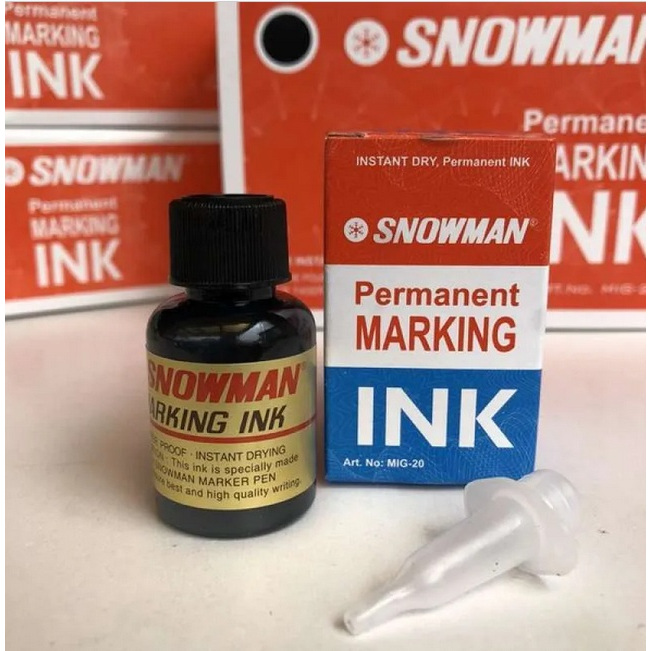 Jual Refill Ink Snowman Permanent Marking Isi Ulang Tinta Spidol ...