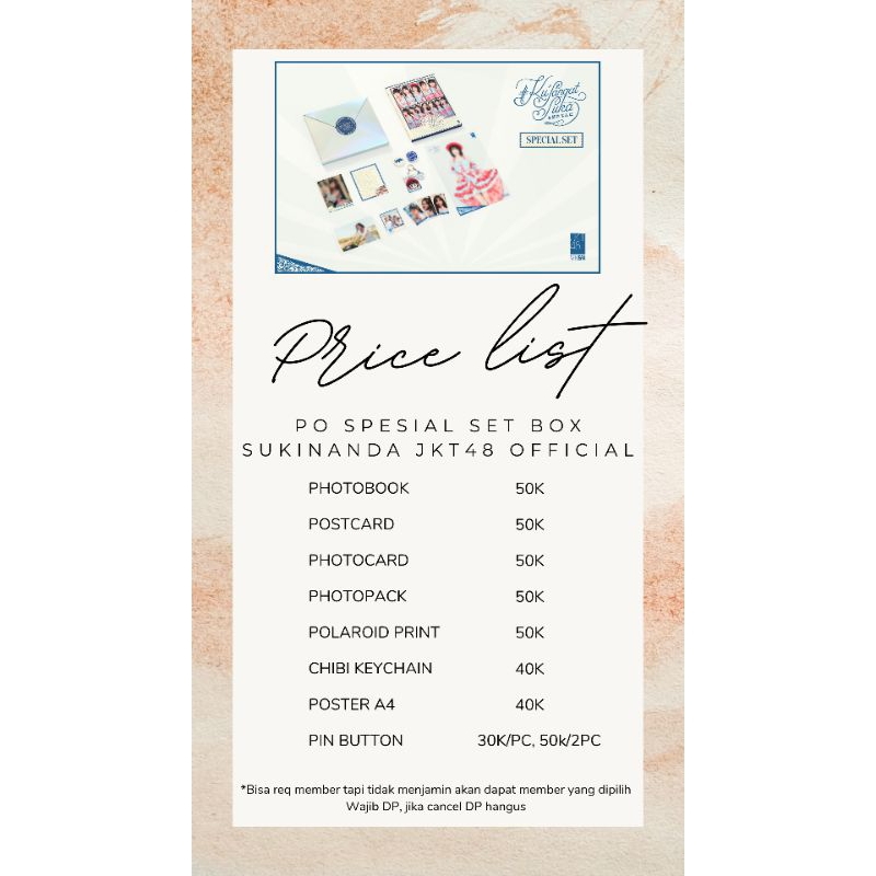 Jual Harga Pre Order Spesial Set Box #KusangatSuka JKT48 Official #Sukinanda | Shopee Indonesia