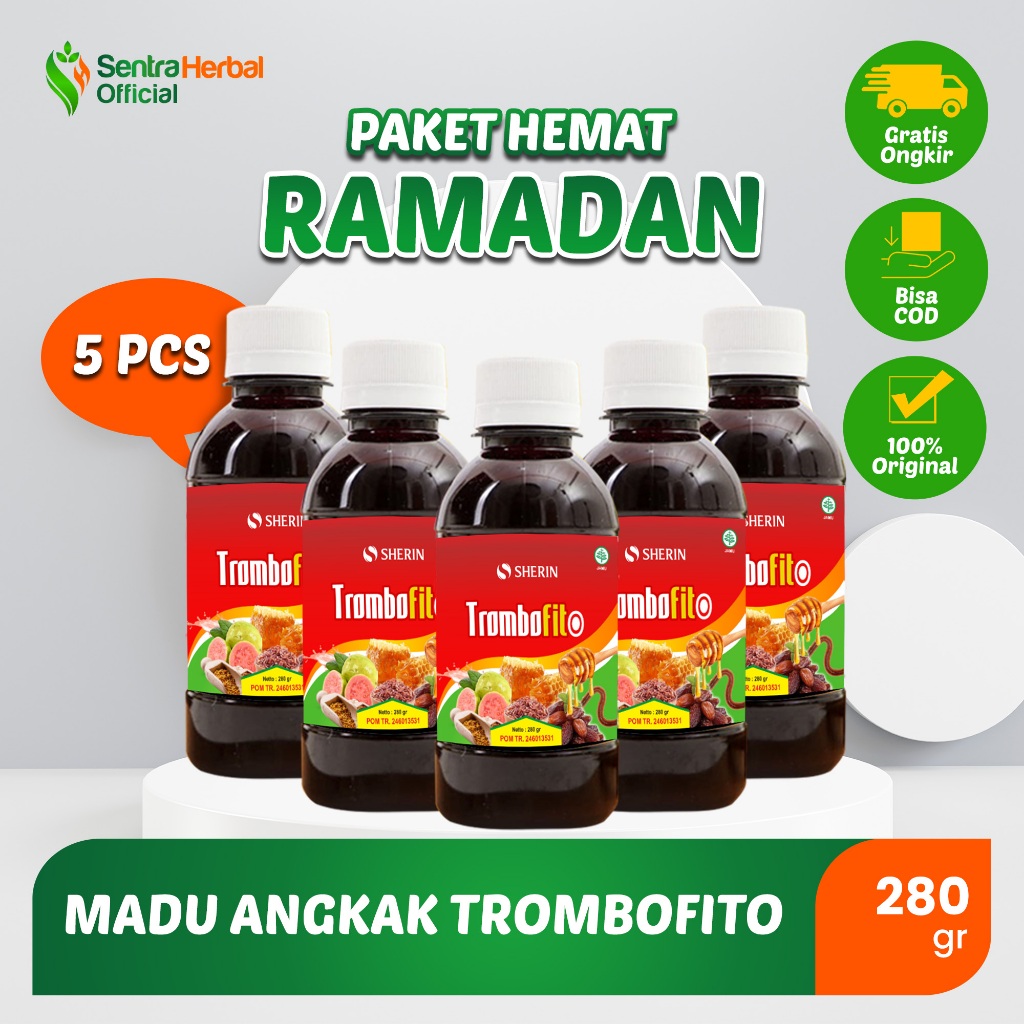 Jual Paket Ramadan - Madu Angkak Trombofito Trombofit 280 gr isi 5 pcs ...