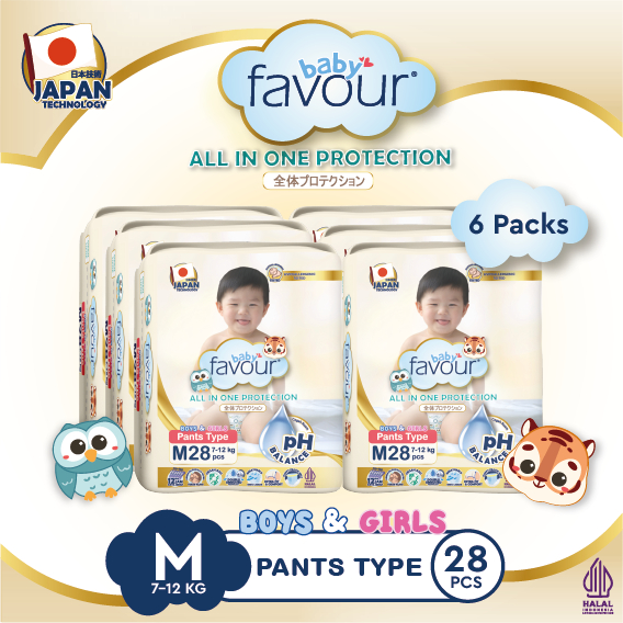 Jual Baby Favour Diaper Premium size M 6 in 1 (1 karton) | Shopee Indonesia