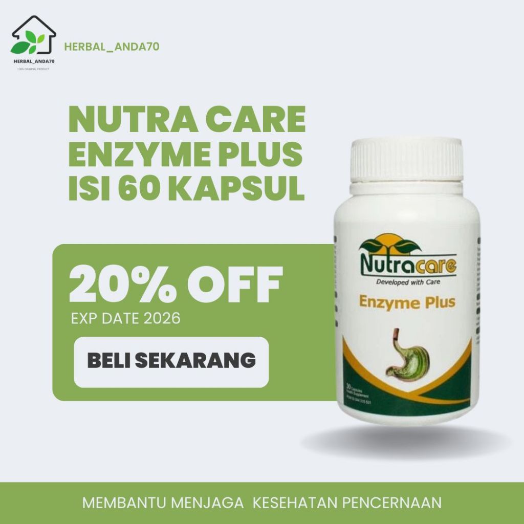 Jual Nutra Care Enzyme Plus Box 60 Kapsul | Shopee Indonesia